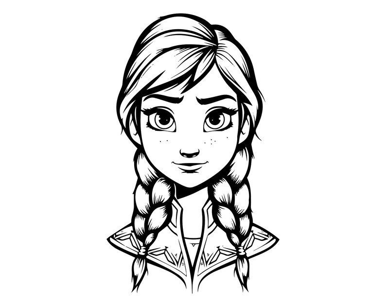 Anna Svg, Anna Frozen Svg, Anna Frozen Png, Frozen Anna Svg, Cute Anna ...
