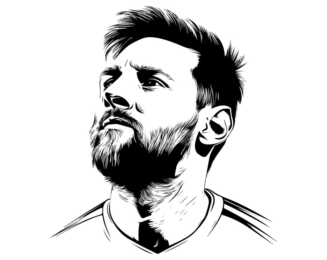 Messi, Messi Svg, Messi Outline Svg, Messi Clipart Svg, Messi Png ...