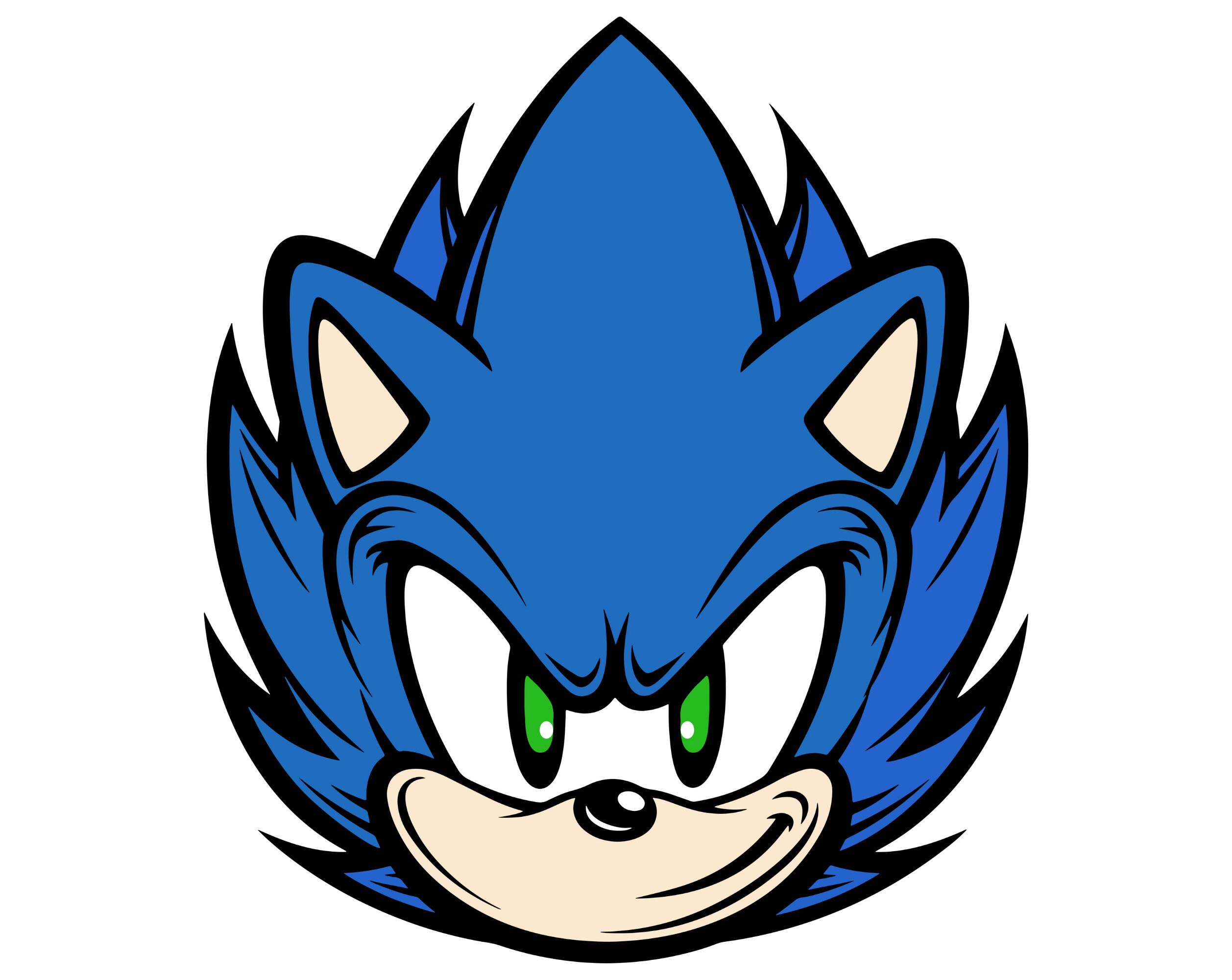 Sonic Svg, Layered Sonic Svg, Sonic Face Svg, Sonic Svg, Sonic Head Svg ...