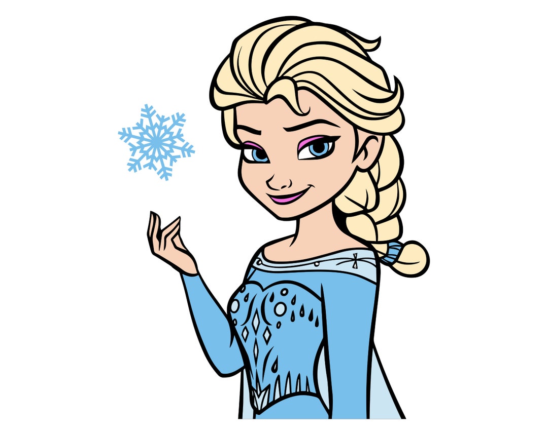 Elsa Svg, Layered Elsa Svg, Princess Svg, Elsa Outline Svg, Elsa Frozen ...