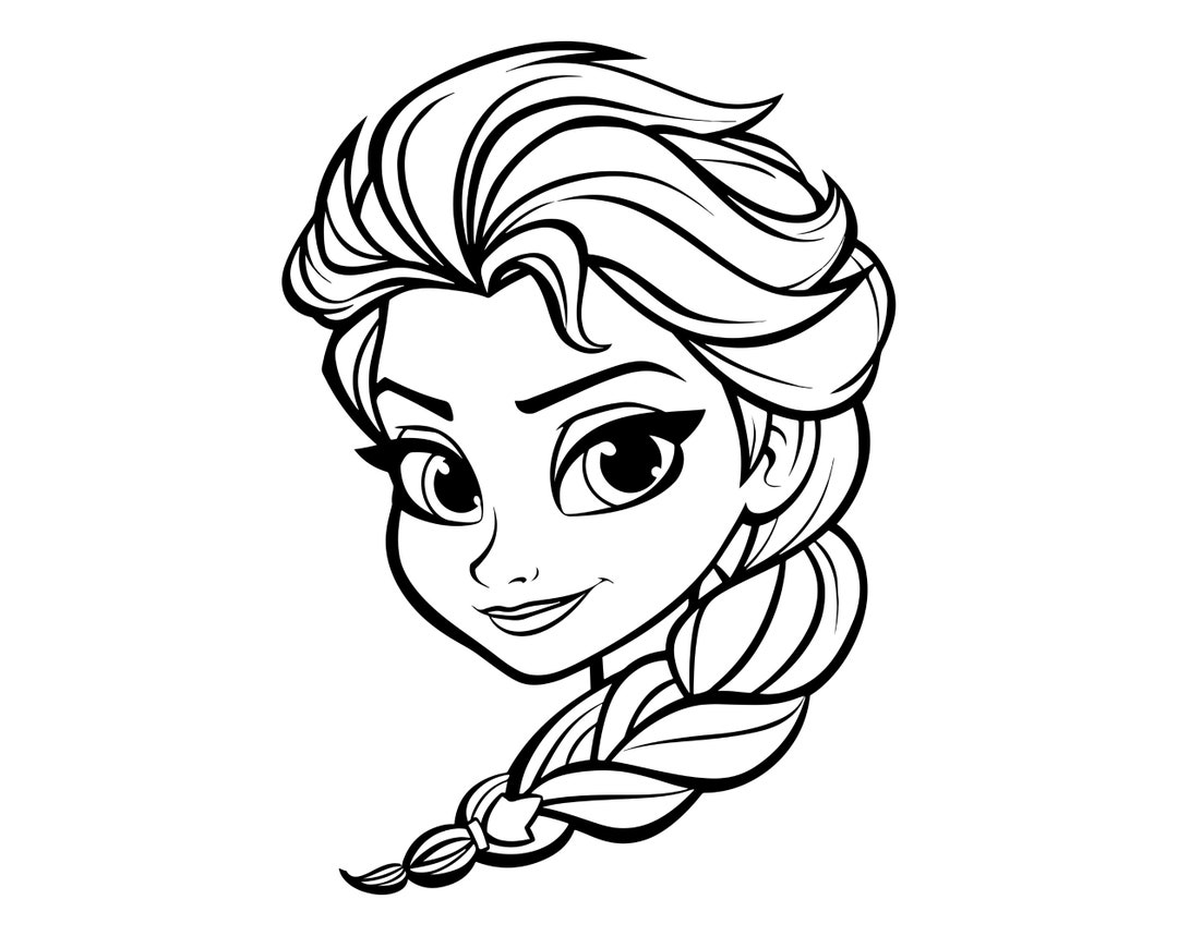 Elsa Svg, Elsa Outline Svg, Frozen Elsa Svg, Princess Svg, Layered Elsa ...