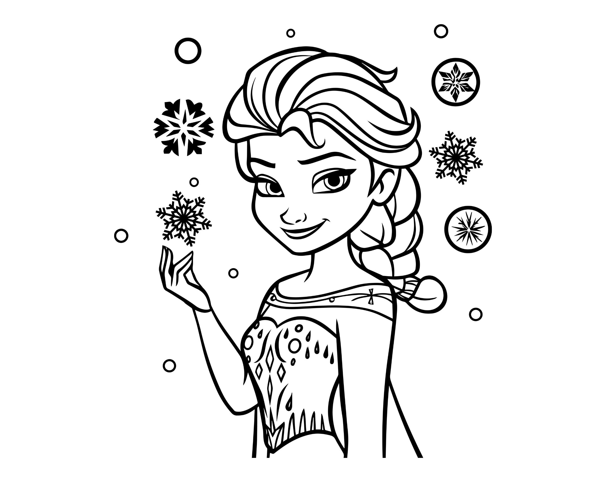 Elsa Svg, Princess Svg, Elsa Outline Svg, Elsa Frozen Svg, Frozen ...