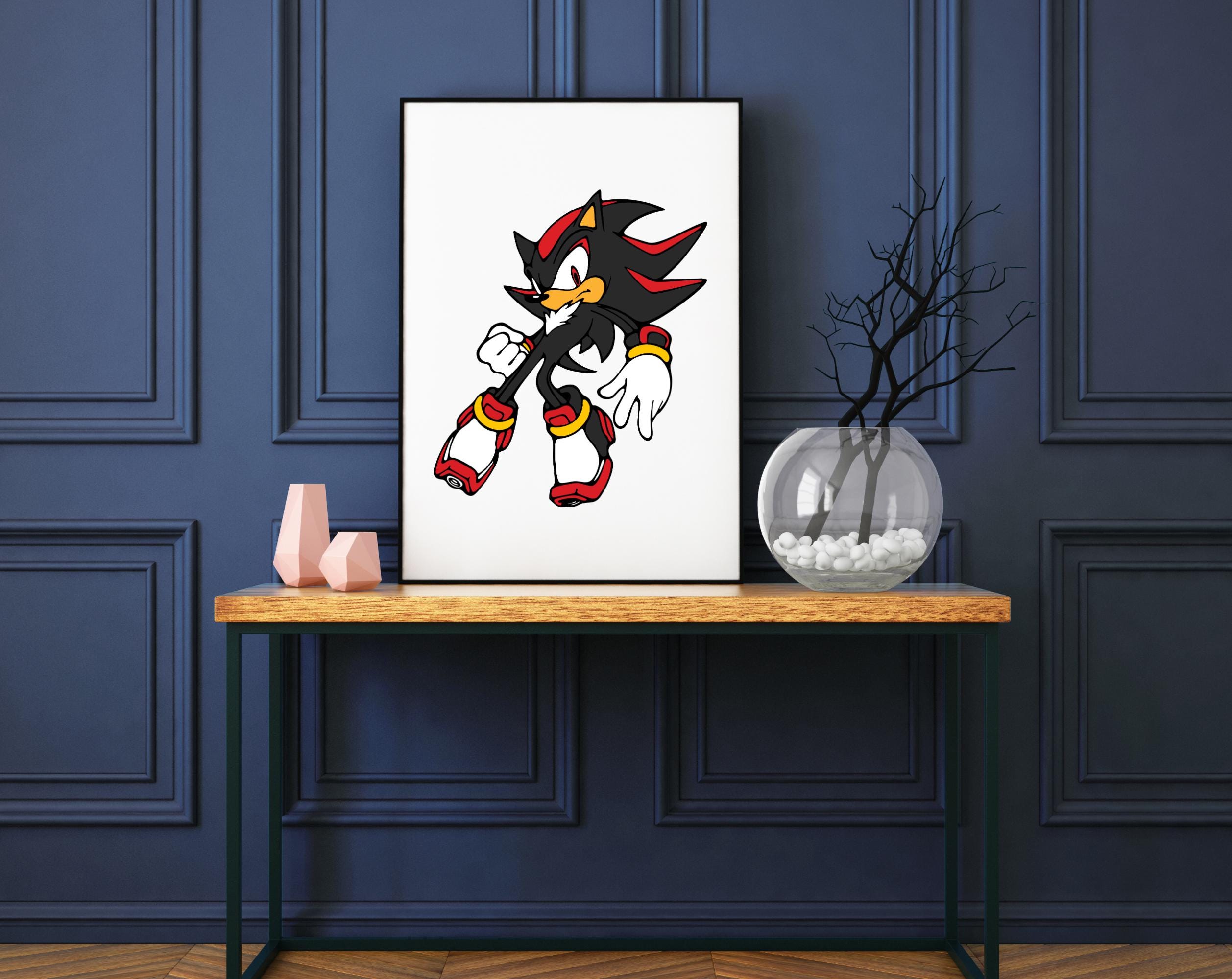 Shadow the Hedgehog SVG,PNG Detailed Gaming Character Design Cricut ...