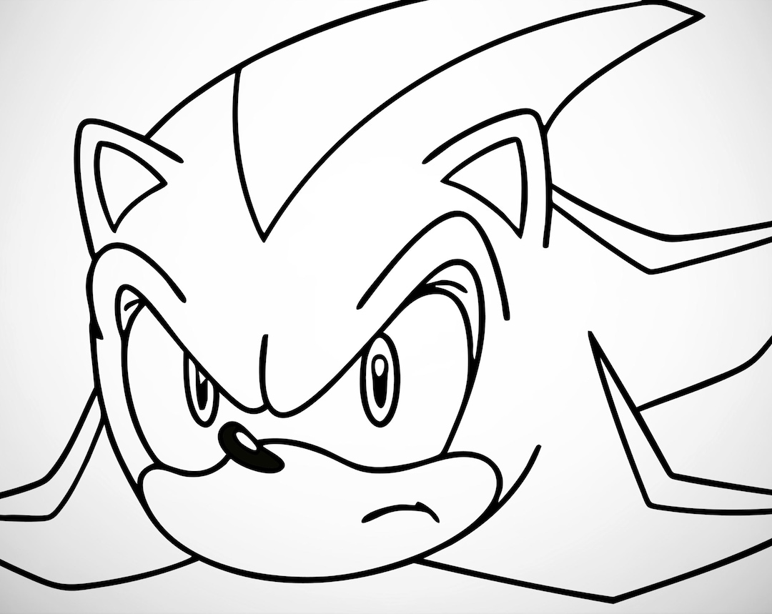 Shadow the Hedgehog Outline SVG & PNG Gaming Character Silhouette ...