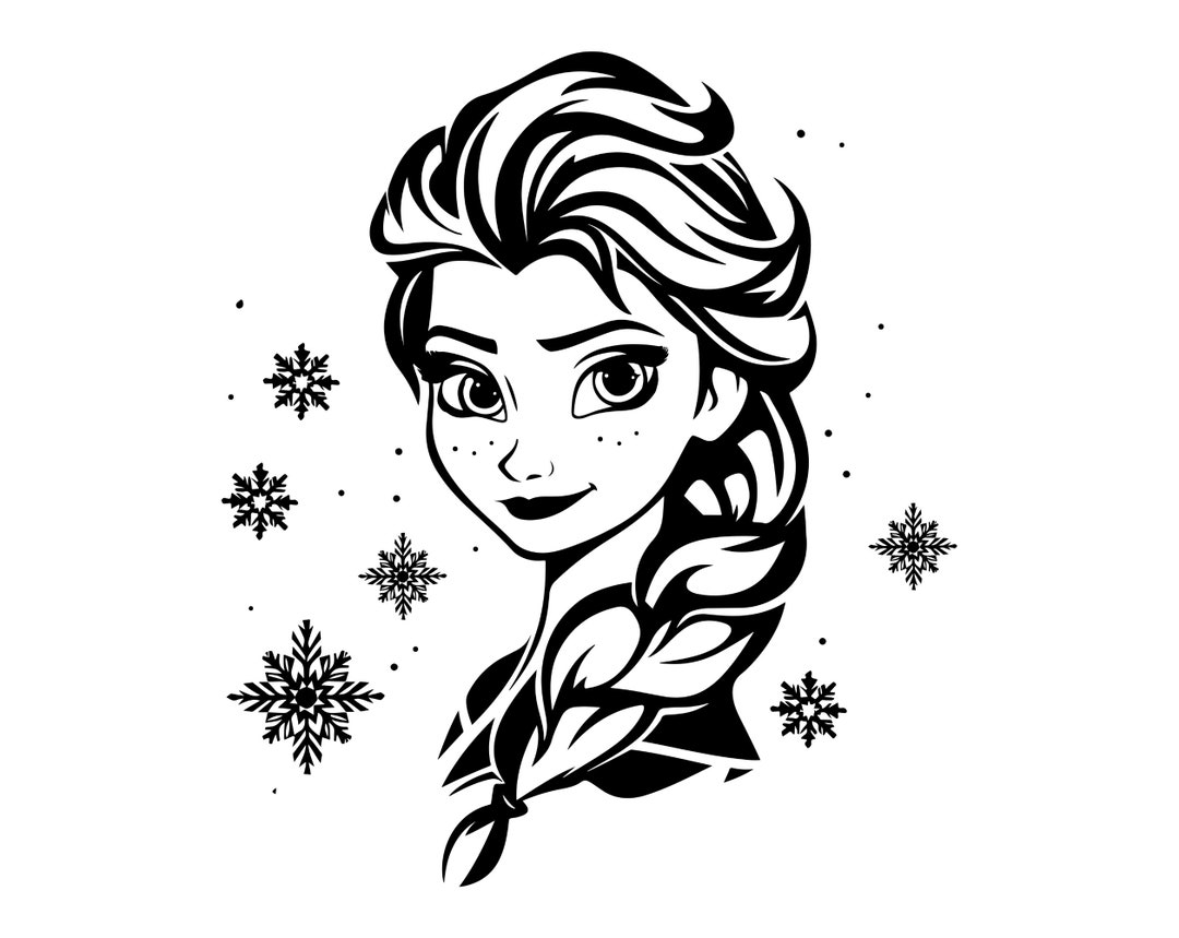 Elsa Svg, Elsa Outline Svg, Elsa Frozen Svg, Princess Svg, Frozen Elsa ...