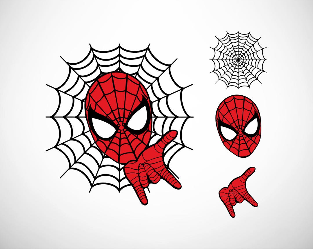 Layered Spiderman Svg, Spiderman Svg, Spiderman Clipart, Spiderman Face ...