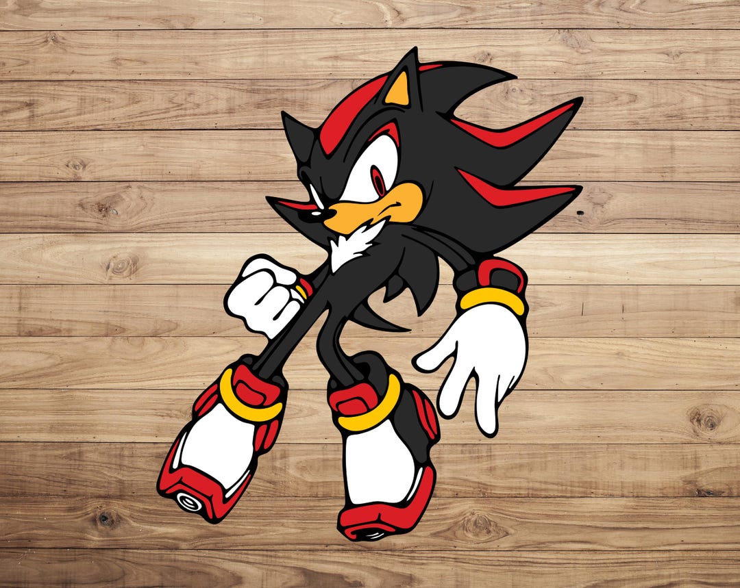 Shadow the Hedgehog SVG,PNG Detailed Gaming Character Design Cricut ...