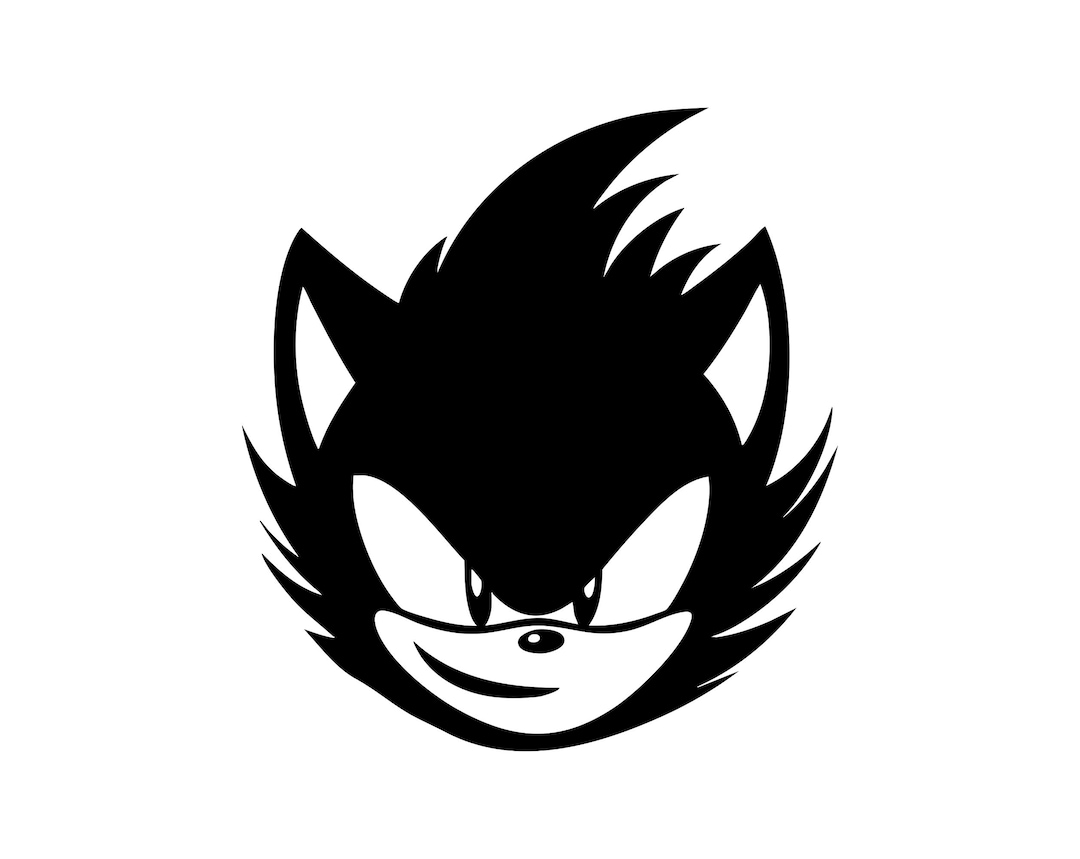 Sonic Svg Simple Sonic Svg Sonic Silhouette Minimal Sonic Outline ...