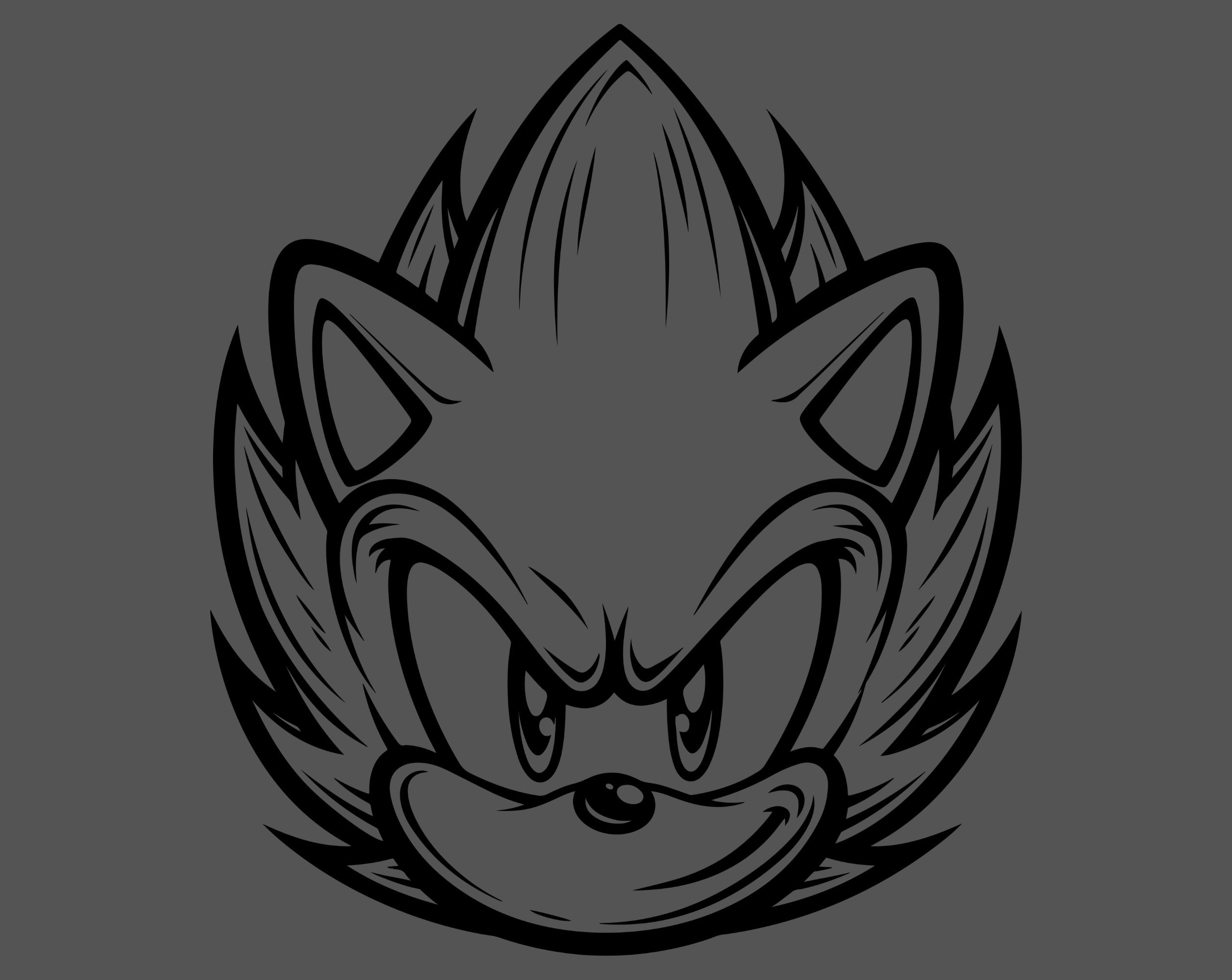 Sonic visage Svg, Sonic Svg, Sonic Head, Sonic contour Svg, Sonic the ...