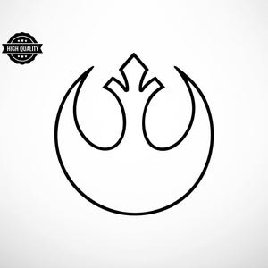 Rebel Alliance Outline SVG, PNG Star Wars-inspired Symbol Outline ...