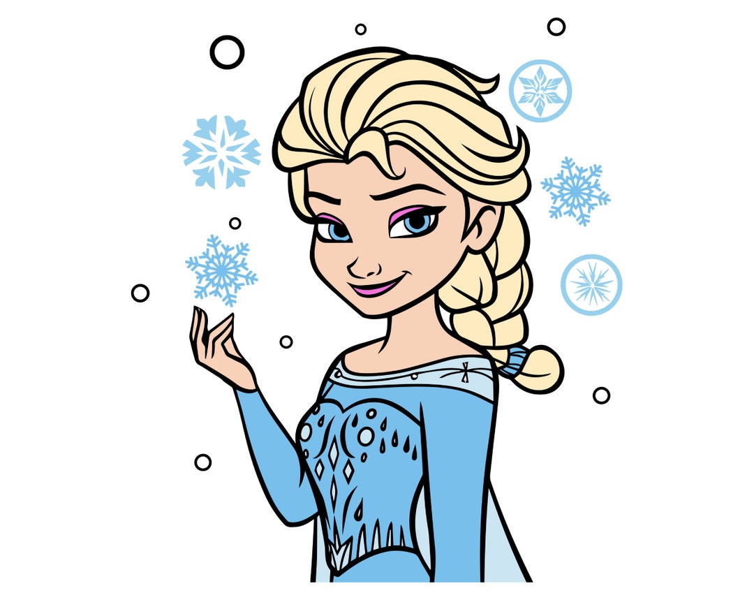 Elsa Svg, Princess Svg, Elsa Outline Svg, Elsa Frozen Svg, Frozen ...