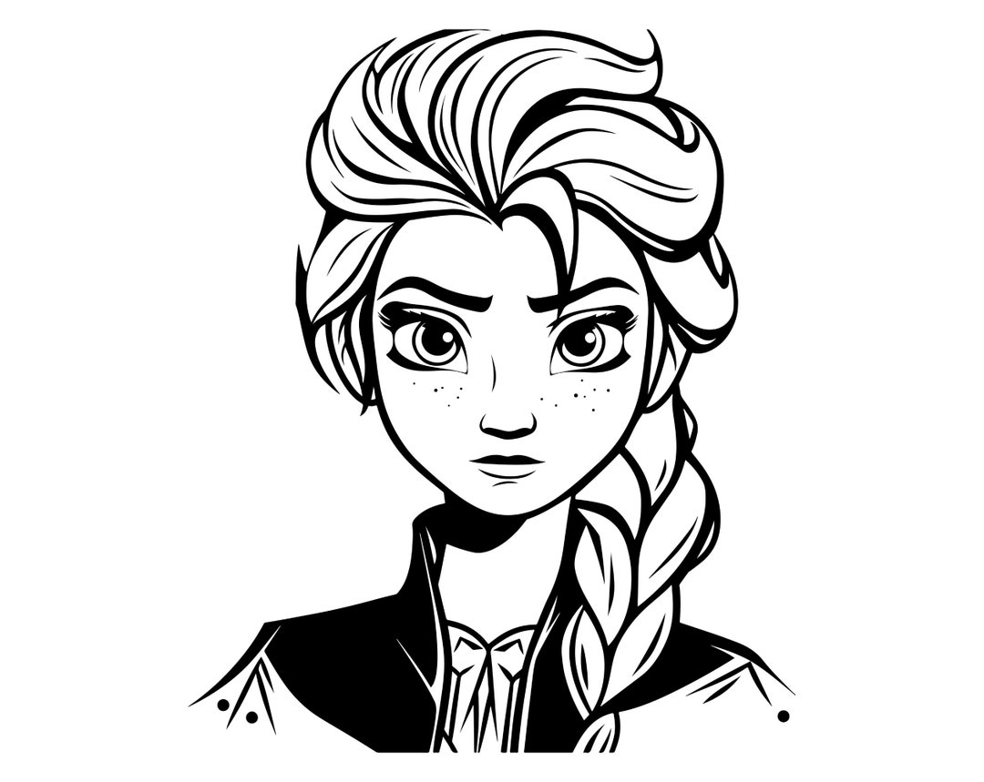Elsa Svg, Elsa Outline Svg, Elsa Frozen Svg, Princess Svg, Frozen Elsa ...