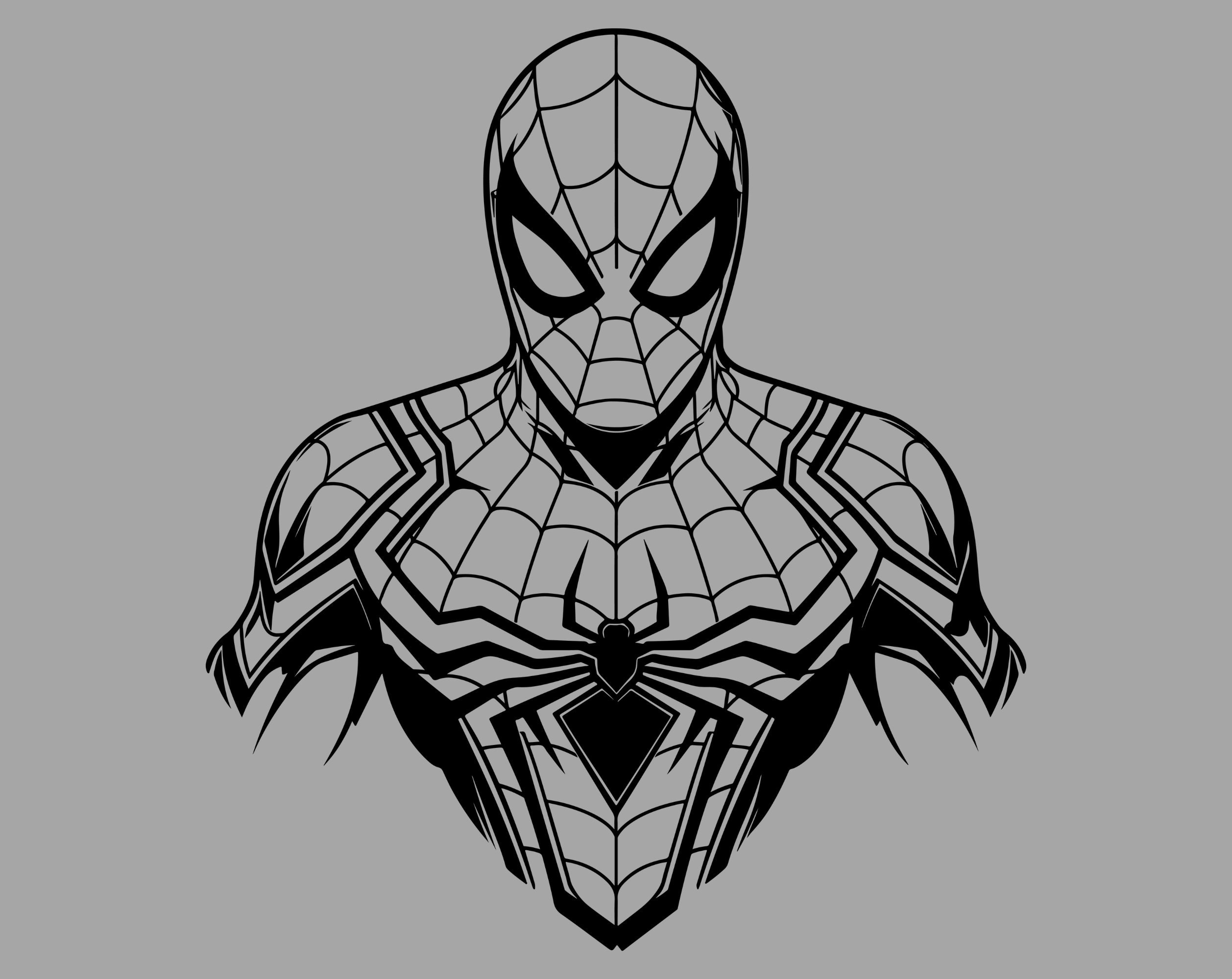 Svg Spiderman, Svg Spiderman rouge, Svg Spiderman blanc, décoration ...