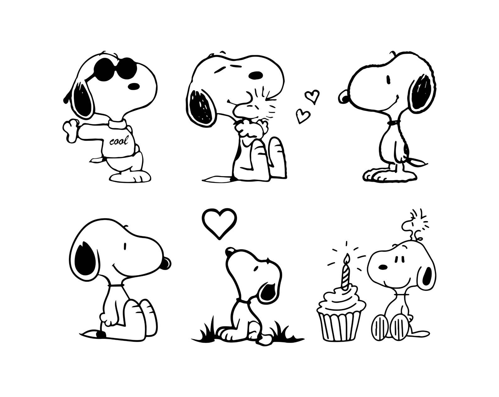 Snoopy Svg, Snoopy Bundle Svg, Snoopy Birthday Svg Cut Files for Cricut ...