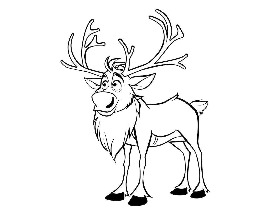 Frozen Sven Svg, Layered Frozen Sven Svg, Frozen Sven Clipart Svg, Deer ...