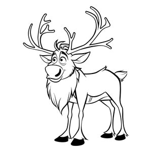 Frozen Sven Svg, Layered Frozen Sven Svg, Frozen Sven Clipart Svg, Deer ...