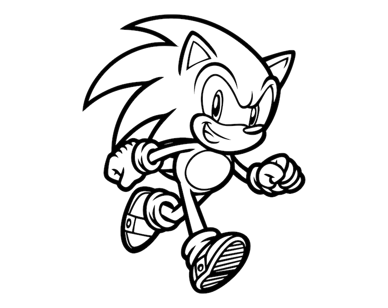 Sonic Outline svg, Sonic Outline Png, Sonic svg, Sonic the Hedgehog svg ...