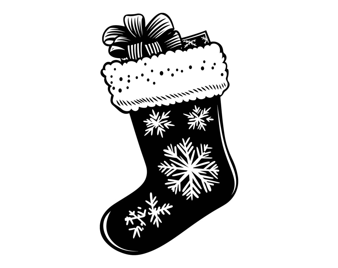 Christmas Svg, Christmas Stocking Svg and Png, Holiday Stocking With ...