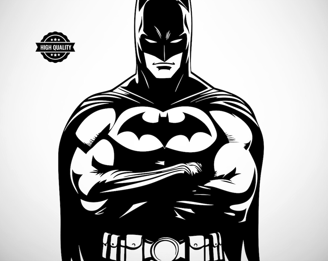Bat Hero Outline SVG, PNG Bold Superhero Emblem Design Cricut ...