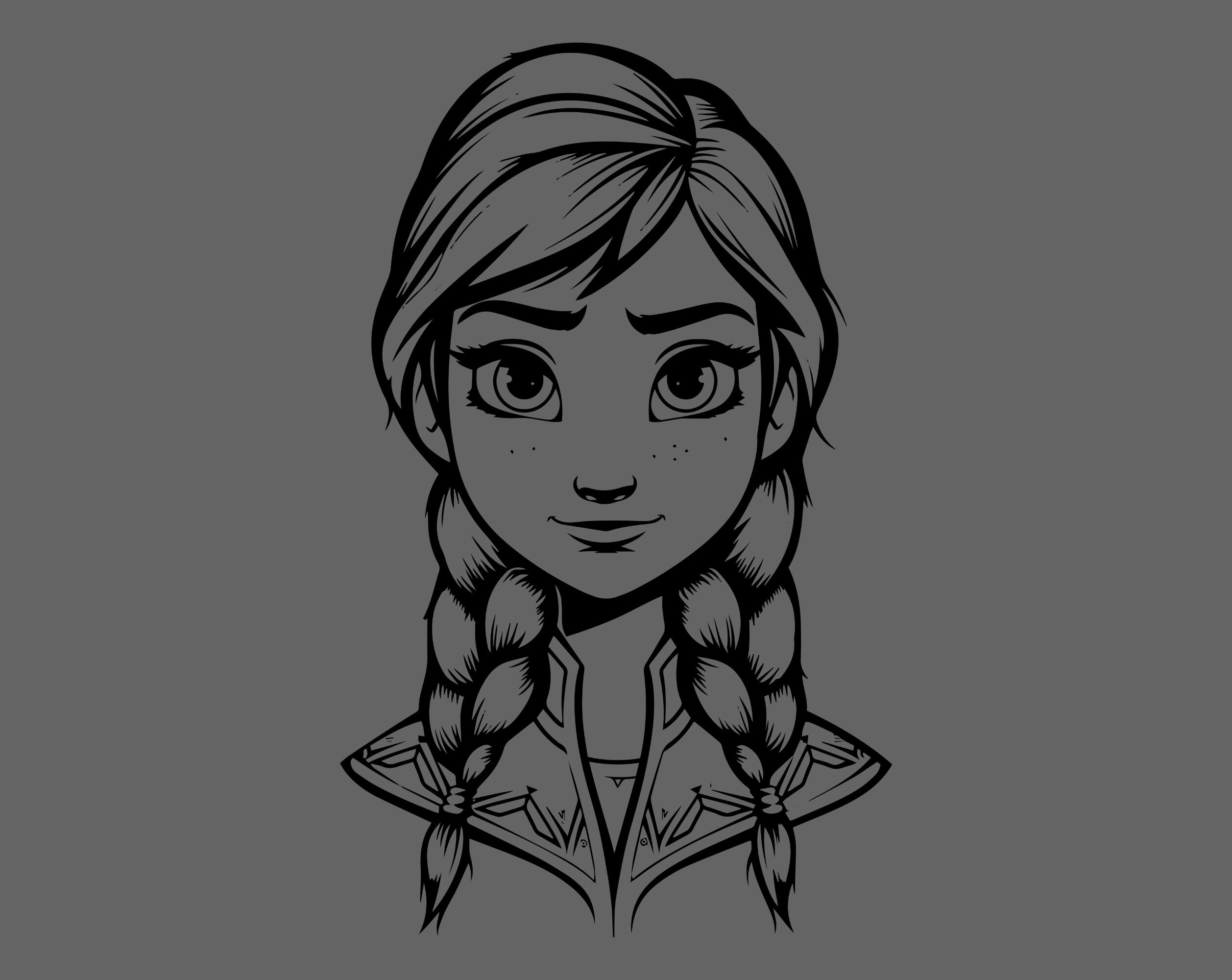 Anna Svg, Anna Frozen Svg, Anna Frozen Png, Frozen Anna Svg, Cute Anna ...