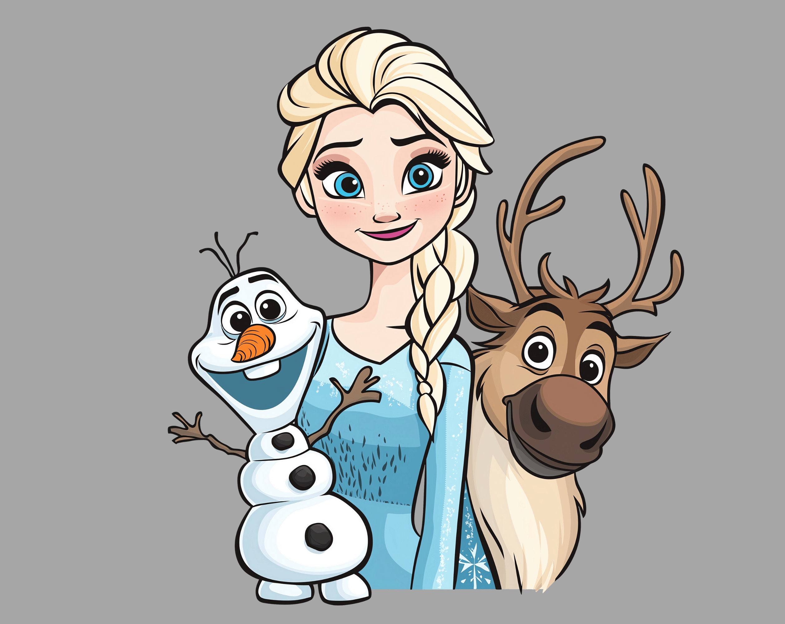 Frozen Clipart, Elsa, Olaf, and Sven Png, Frozen Characters Clipart ...