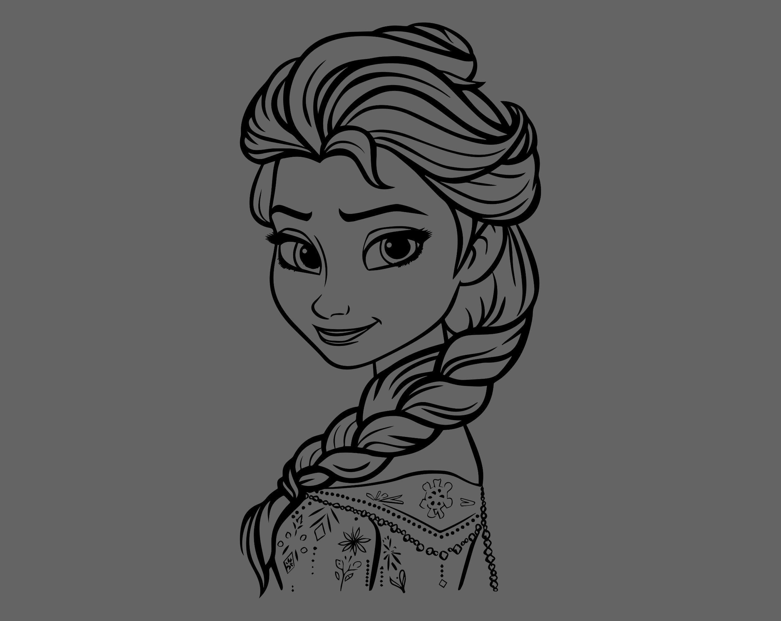 Elsa Frozen Svg, Princess Svg, Frozen Sisters Elsa Svg, Cute Elsa ...