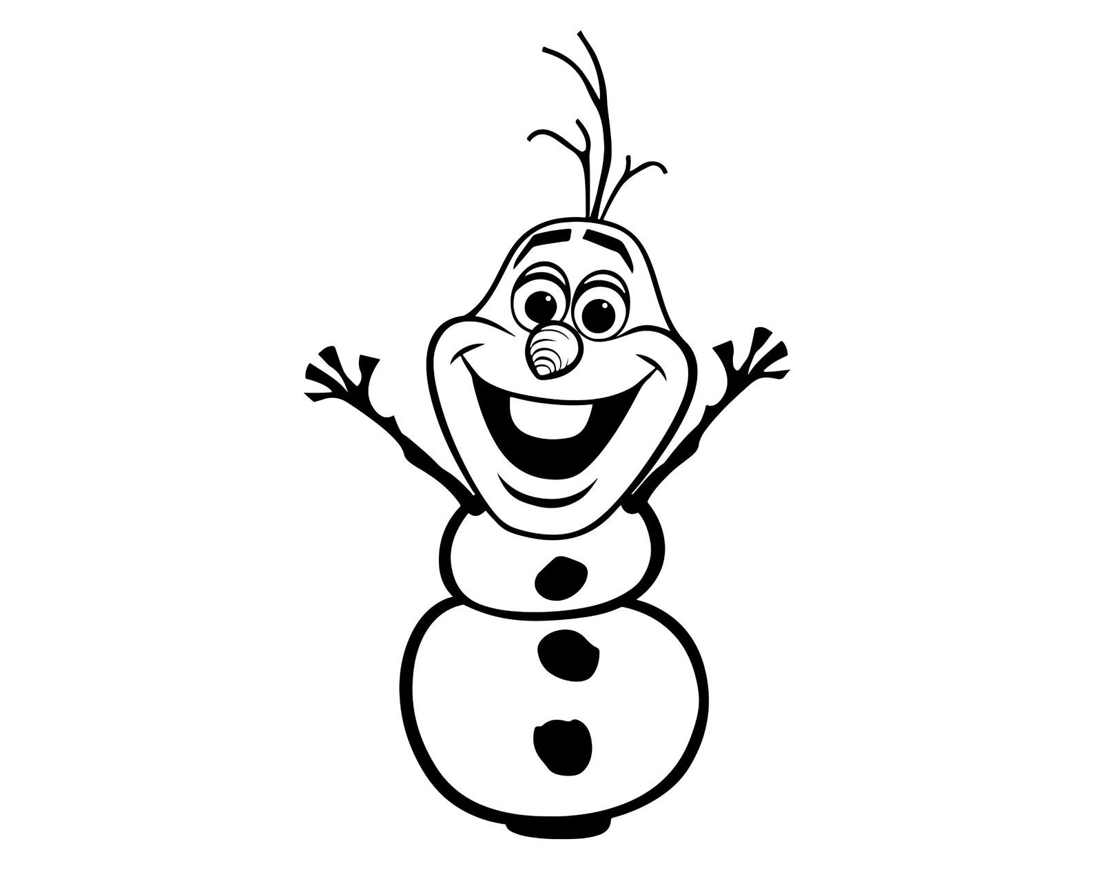 Olaf Svg, Frozen Olaf Outline Svg, Layered Frozen Olaf Svg, Frozen Olaf ...