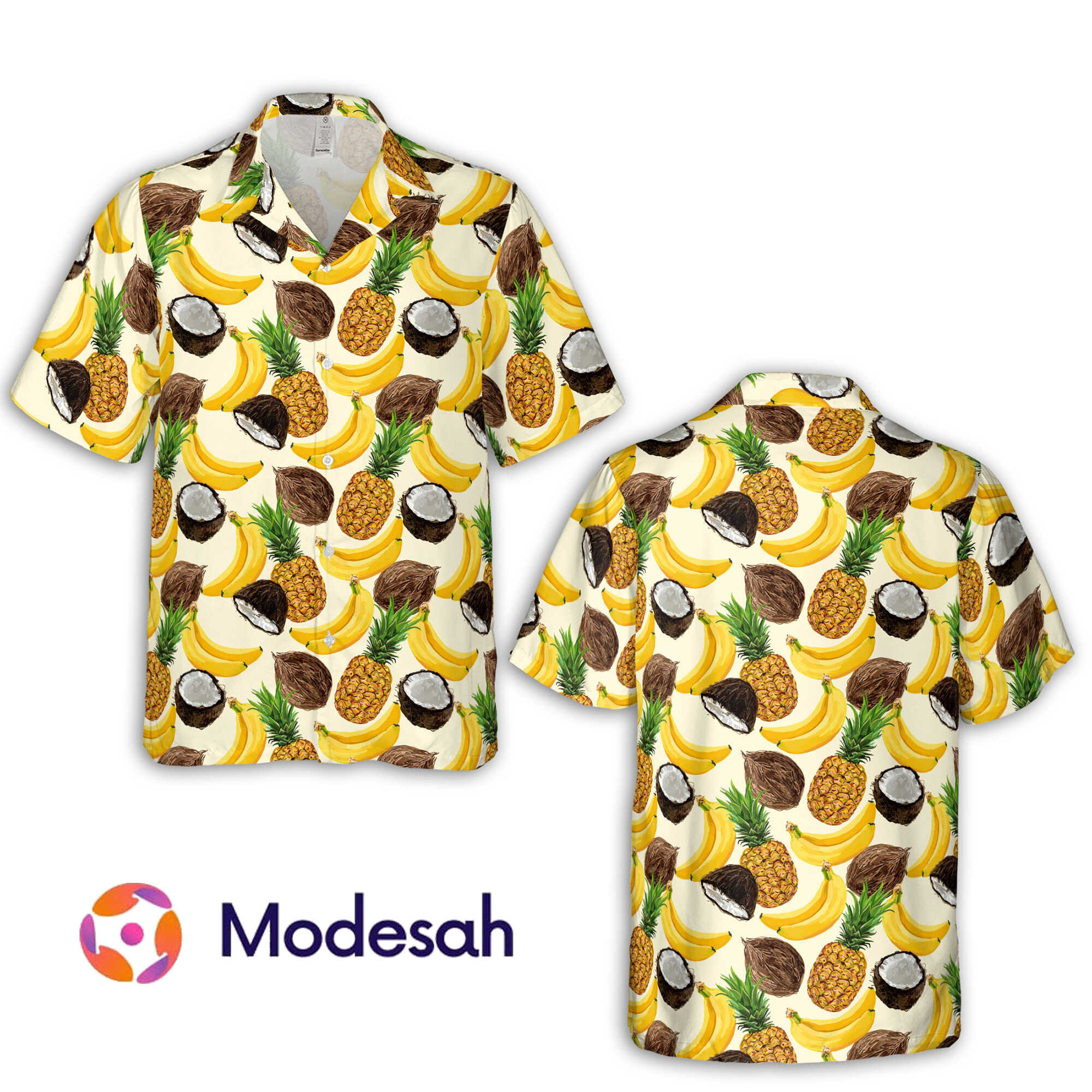 Coconut Tropical Hawaiian Shirt, Coconut Beach Shirt Designed & Sold By ...