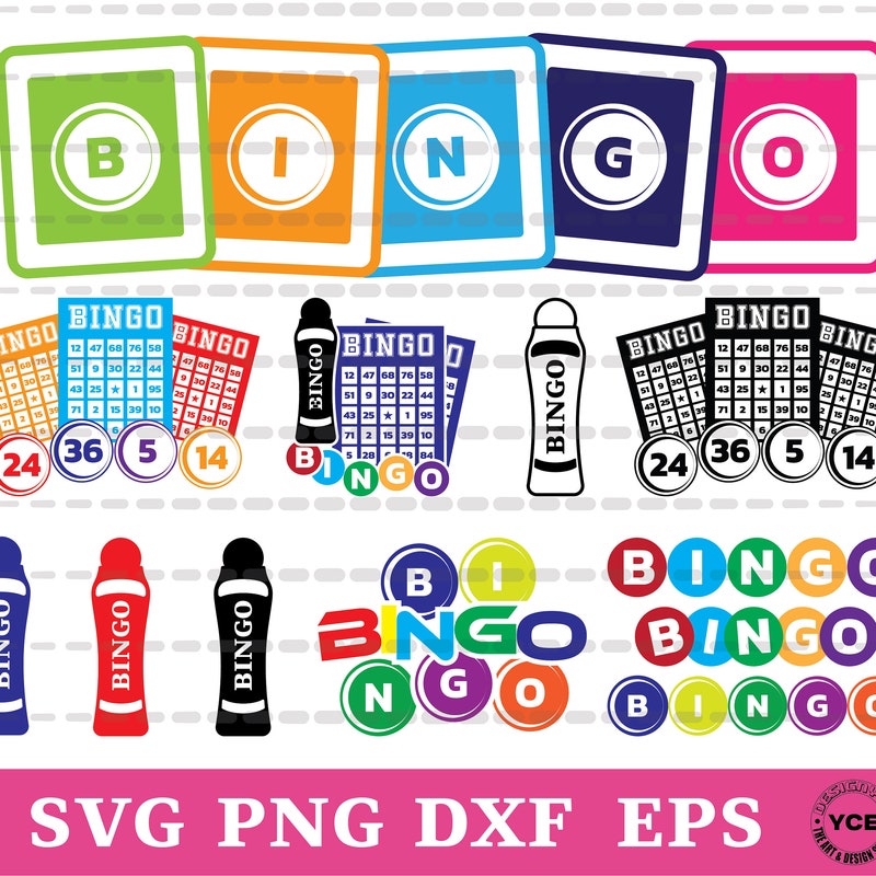 Bingo Cards Svg - Etsy