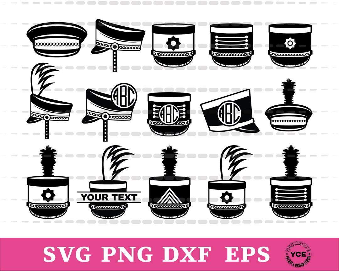 Marching Band Hat SVG, Marching Band Hat Vector, Silhouette, Cricut ...