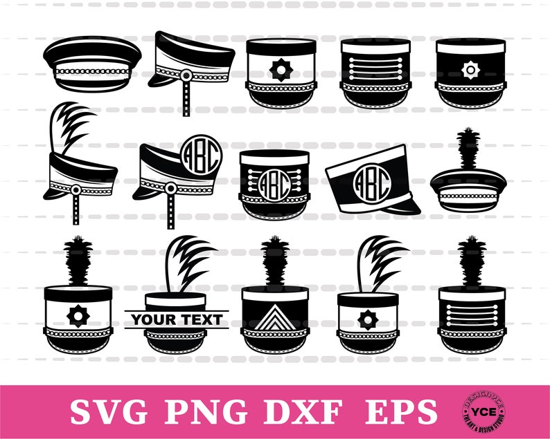 Marching Band Hat SVG, Marching Band Hat Vector, Silhouette, Cricut ...