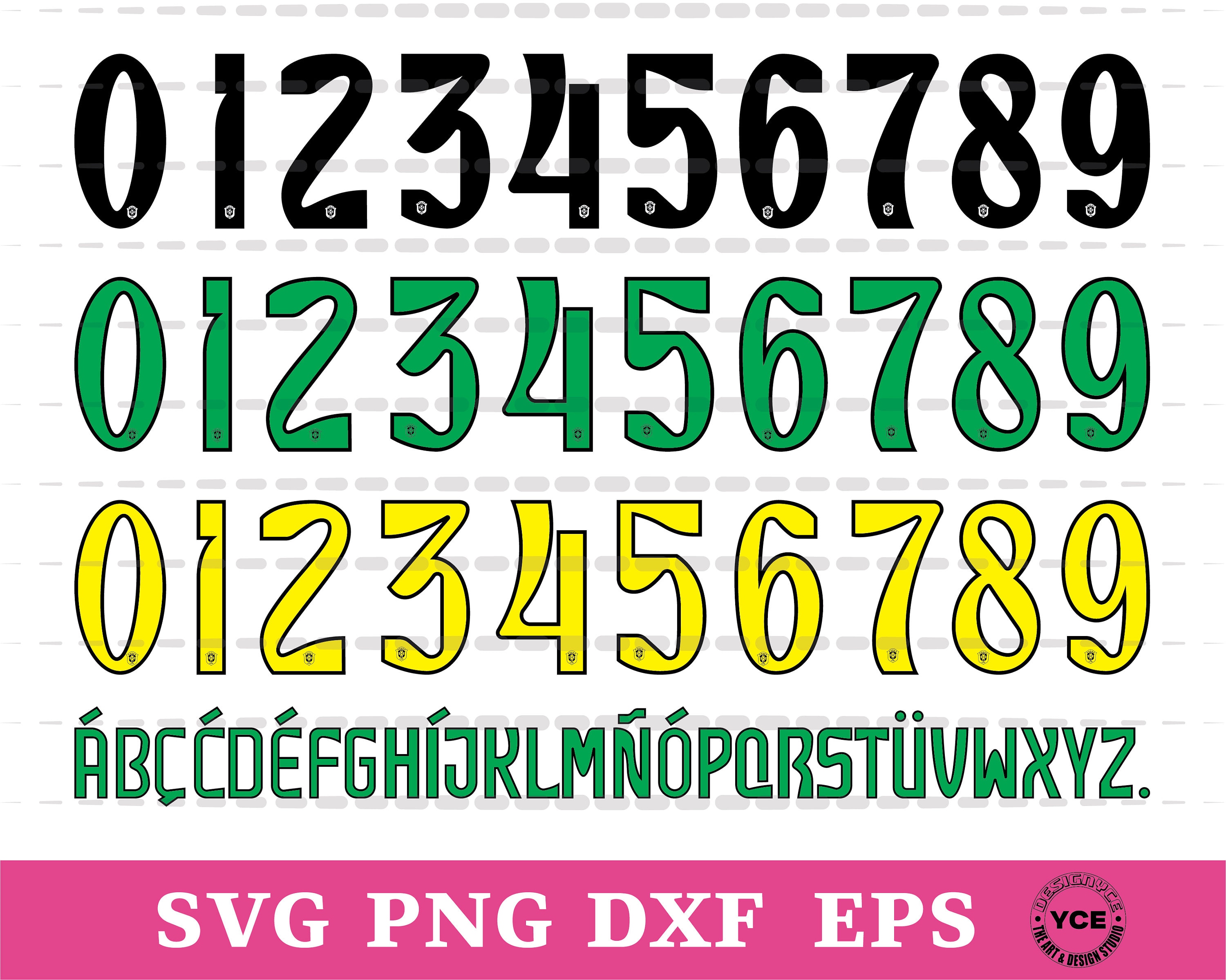 Brazil Font Vector Copa America 2024 SVG, Brazil Font Vector ...