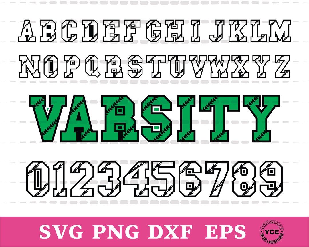 Varsity Font Vector SVG, Varsity Font Vector, Jersey Font SVG ...
