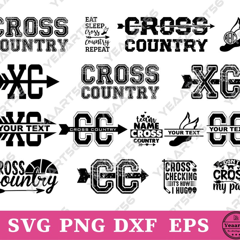 Cross Country Svg - Etsy