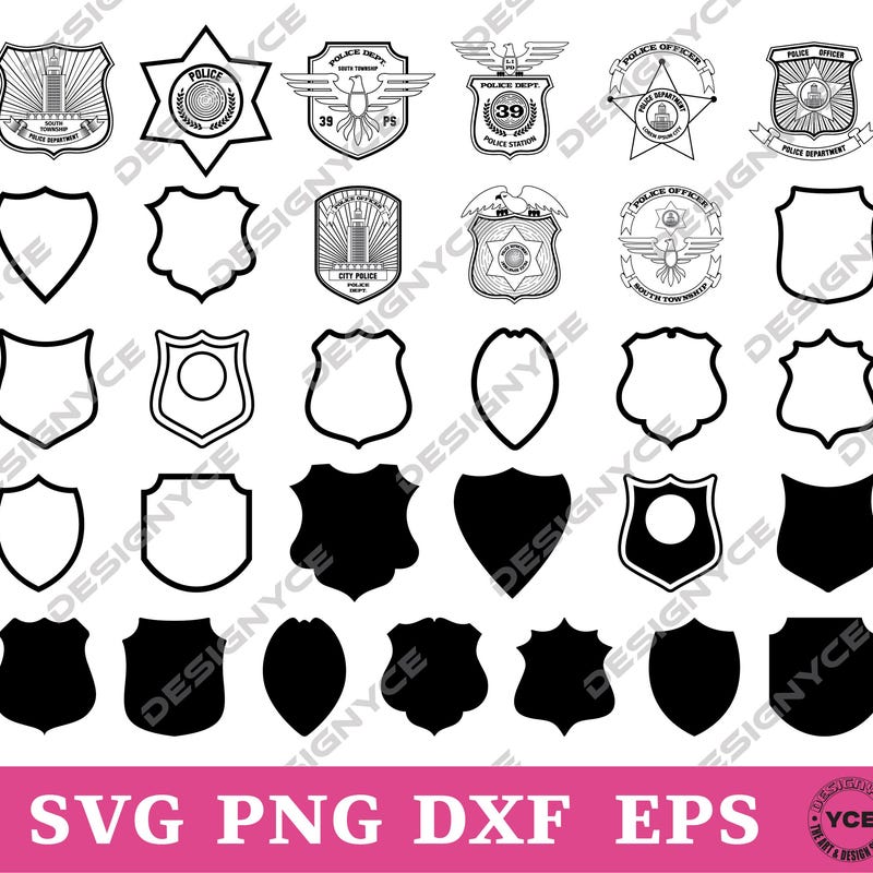 Police Badge Svg - Etsy