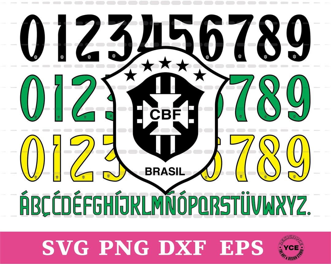 Brazil Font Vector Copa America 2024 SVG, Brazil Font Vector ...