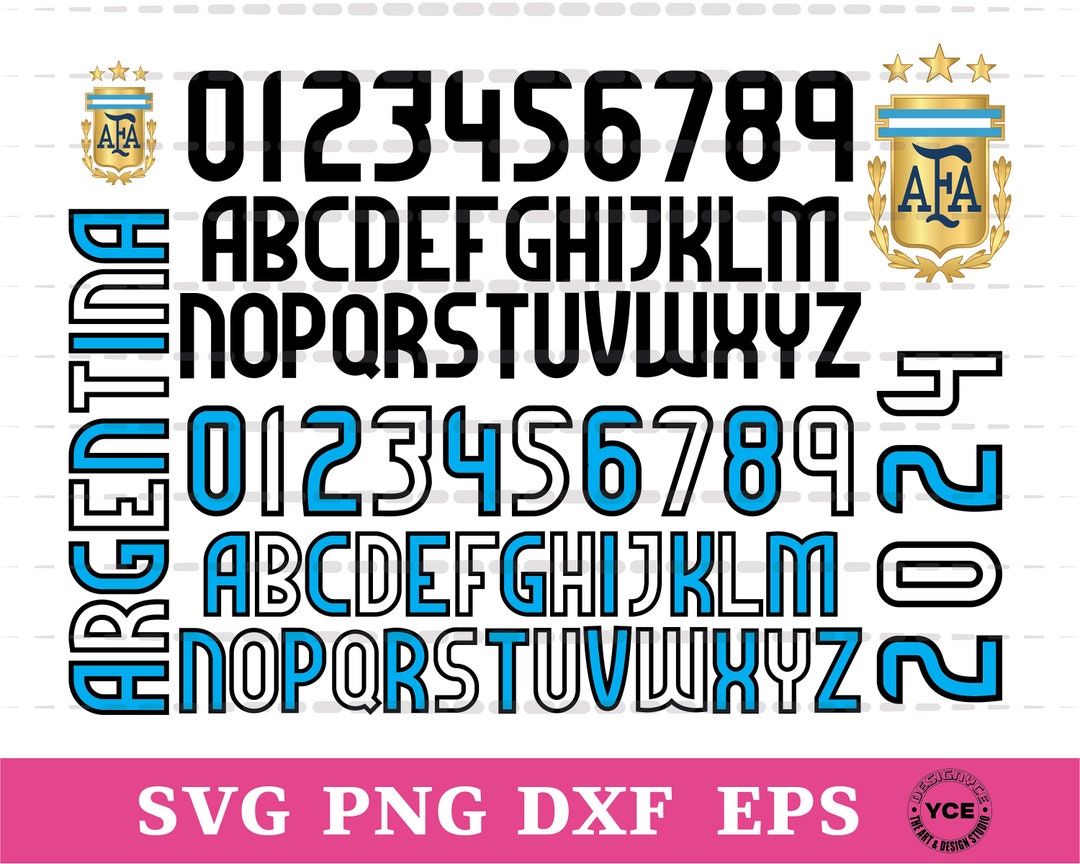 Agentina Font Vector Copa America 2024 SVG, Agentina Font Vector ...