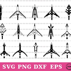 Broadhead Arrow SVG, Broadhead Arrow Vector, Silhouette, Cricut File ...