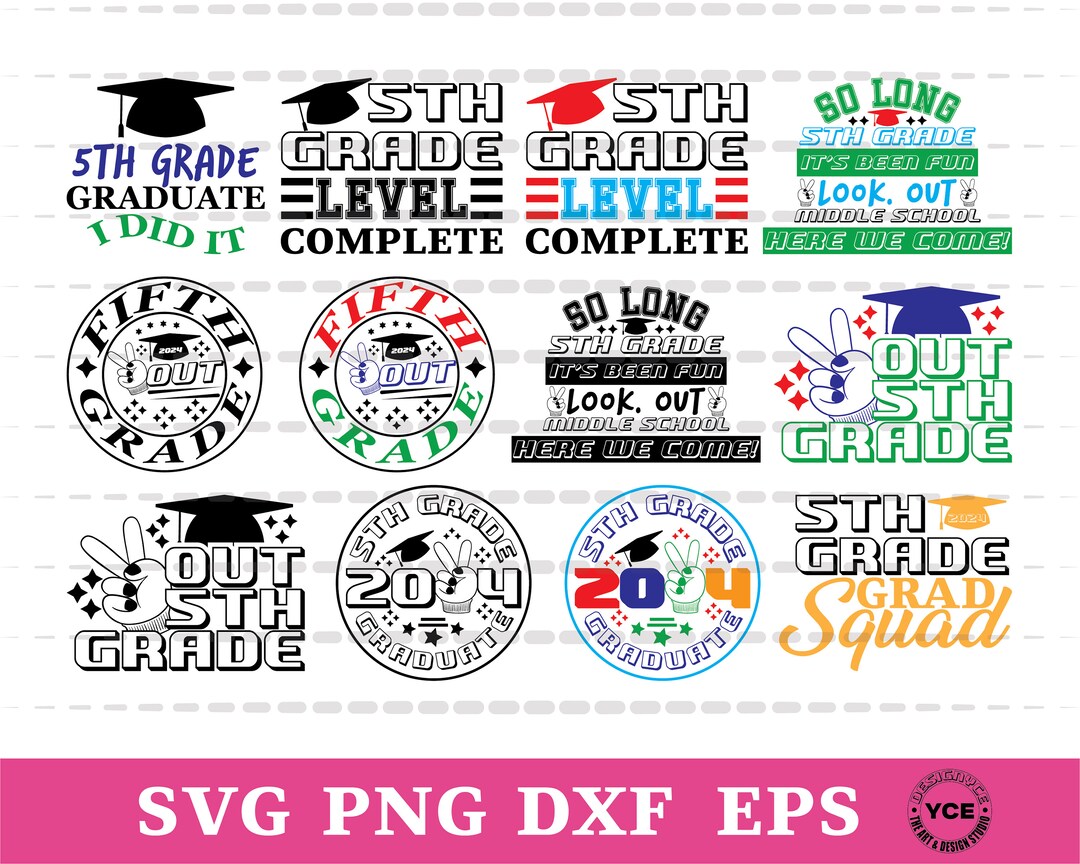 The Ultimate 5th Grade Graduation Bundle SVG, Toolbox Vector ...