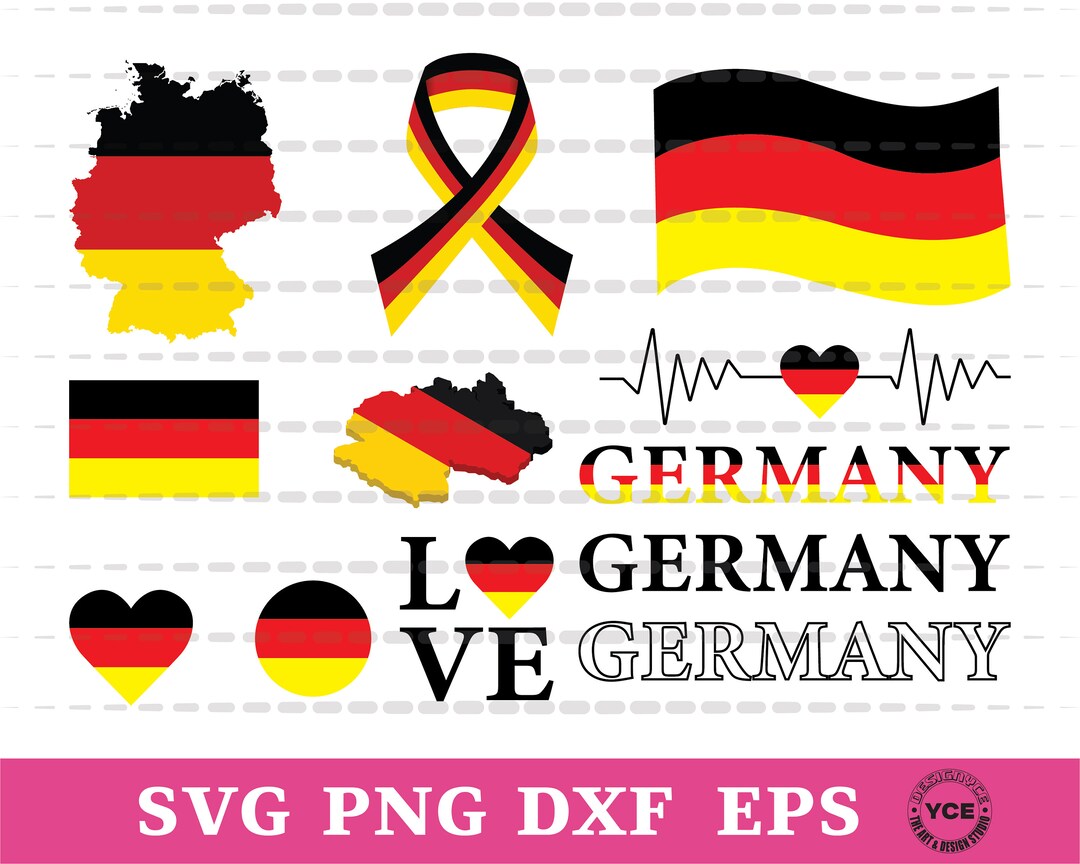 Germany Flag SVG, Germany Flag Vector, Silhouette, Cricut File, Clipart ...