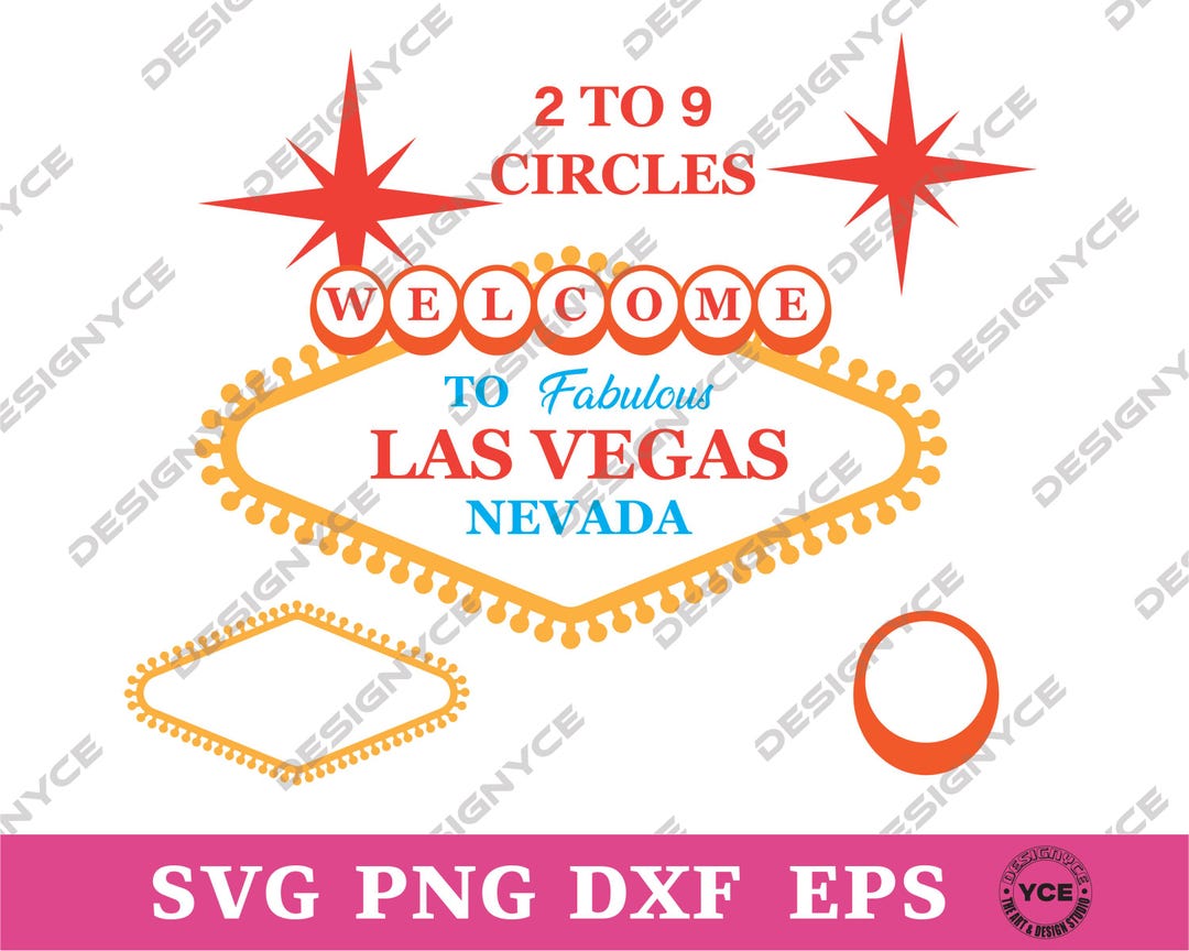 Las Vegas Sign Blank SVG, Las Vegas Sign Blank Vector, Silhouette ...