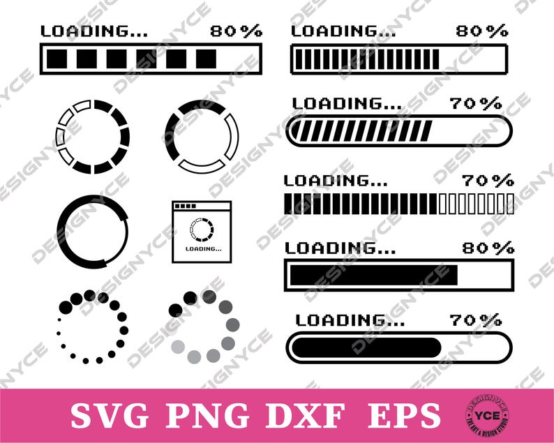 Loading Bar SVG, Loading Bar Vector, Silhouette, Cricut File, Clipart ...