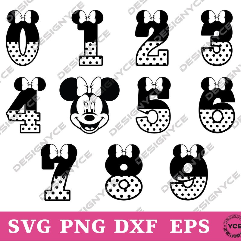 Minnie Mouse Clipart - Etsy