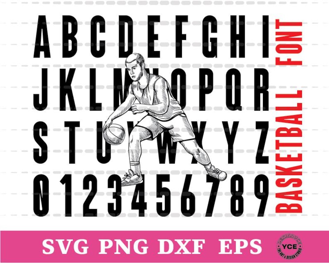 Basketball Vector Letter Font SVG, Basketball Vector Font Vector ...
