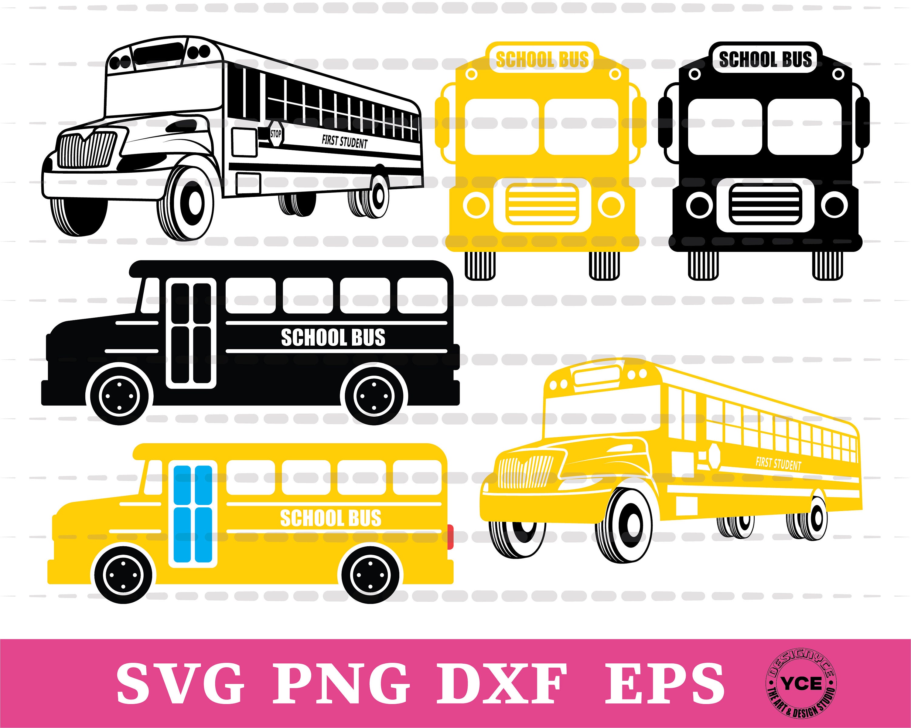 School Bus SVG, School Bus Vector, Silhouette, Cricut File, Clipart ...