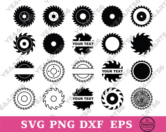 Saw Blade SVG Bundle, Set of 100, Instant Digital Download, Png, Svg ...