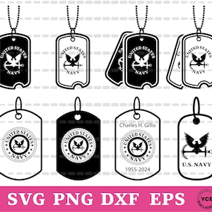 US Navy Dog Tags SVG, US Navy Dog Tags Vector, Silhouette, Cricut File ...