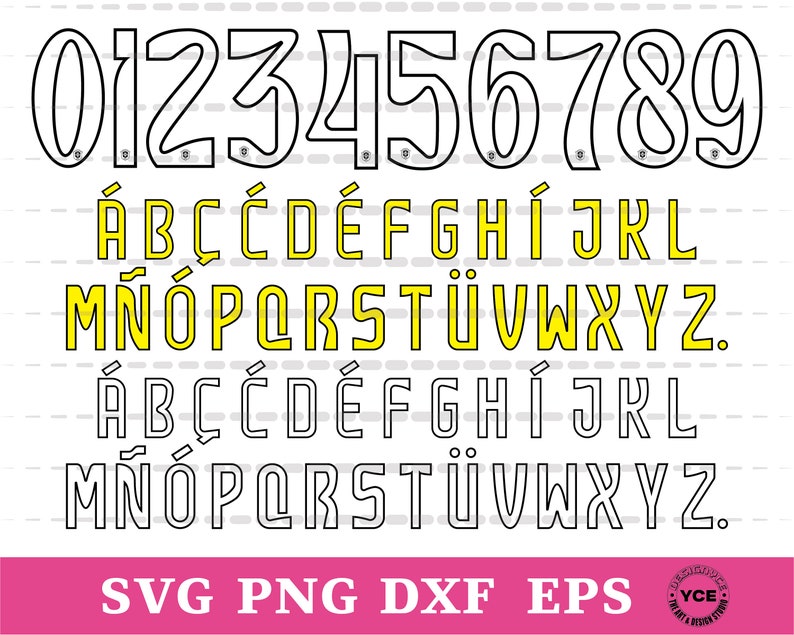 Brazil Font Vector Copa America 2024 SVG, Brazil Font Vector ...