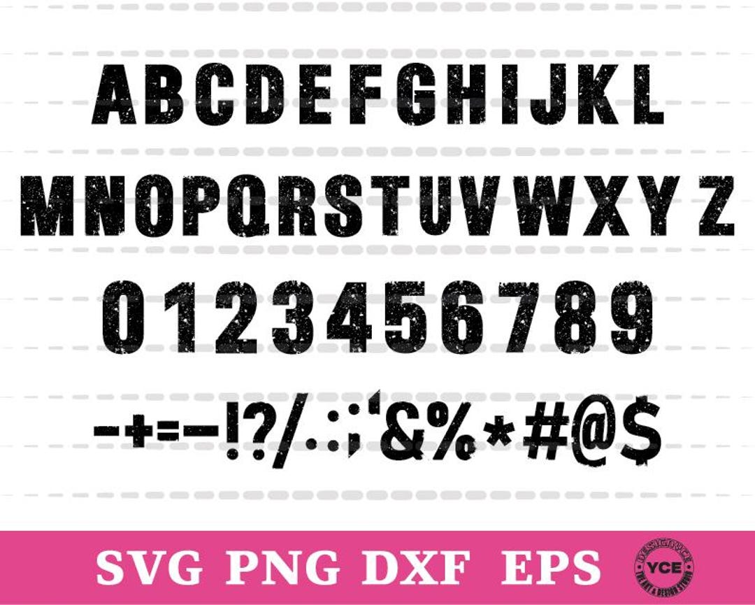 Distressed Vector Font SVG, Distressed Vector Font Vector, Silhouette ...