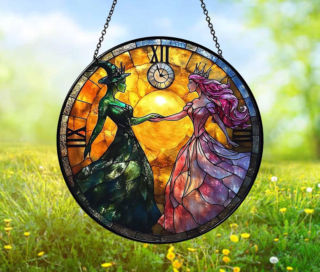 Elphaba and Glinda Witches Besties Acrylic Suncatcher Ornament, Witches ...